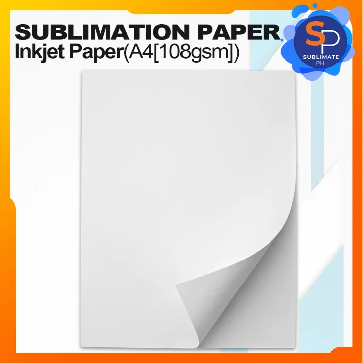 Sublimation Transfer Paper A4 Size with 108gsm 100 Sheets/Pack | Lazada PH