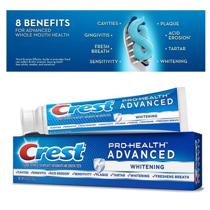 Crest Toothpaste ,Complete Whitening + Scope,Crest Pro-Health Advanced ...