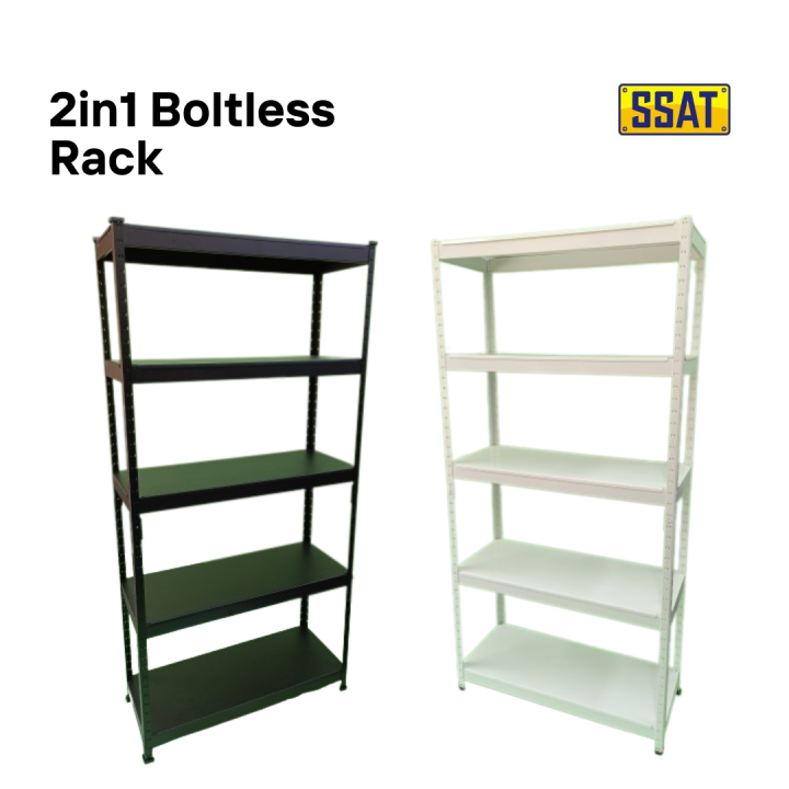 Adjustable 5 Tier Metal Boltless Rack Home kitchen Store Storage Rack ...