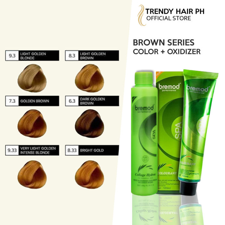 Original Bremod Hair Color BROWN SERIES with Oxidizer | Lazada PH