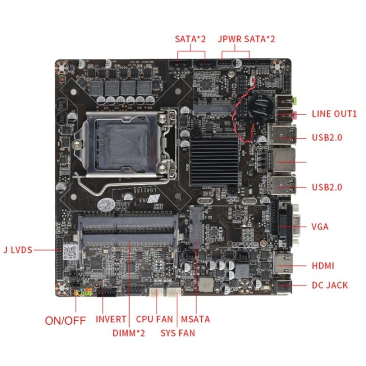 【New release】 H61 Mini ITX Desktop PC Motherboard 17x17cm Computer Mainboard Dual-Channel DDR3 ...