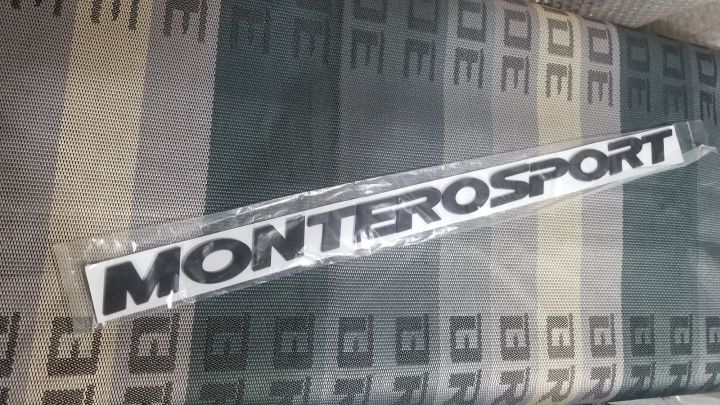 Mitsubishi Montero Sport Hood Decal emblem stick on Black (JRED ...