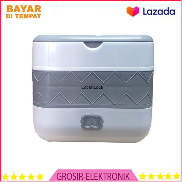 Lunch Box Electric Locknlock Ejr244wht 2 Layer 2,2 Liter | Lazada Indonesia
