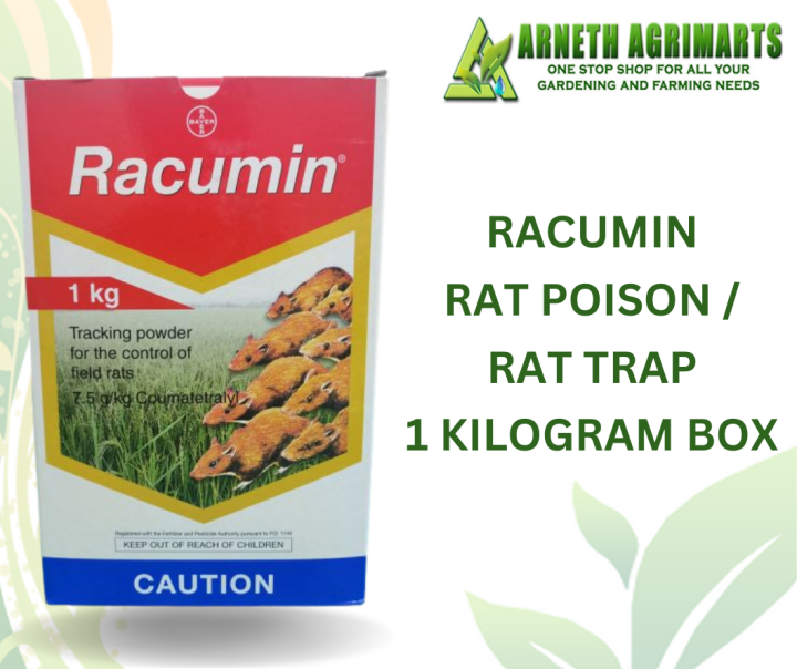 RACUMIN POWDER RAT and MOUSE TRAP / BAIT / KILLER 1KG BOX | Lazada PH