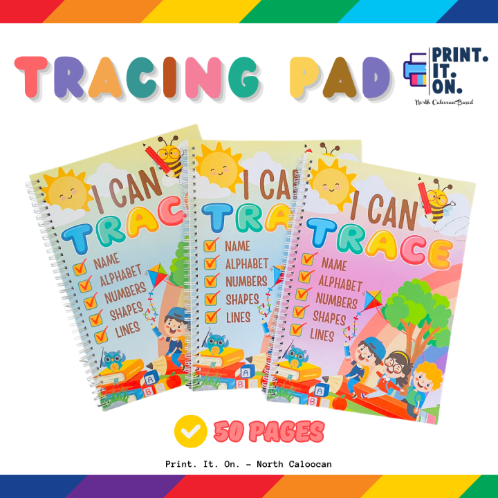 Tracing Pad Worksheet for Kids Customized A5 Size 50 pages | Print. It ...