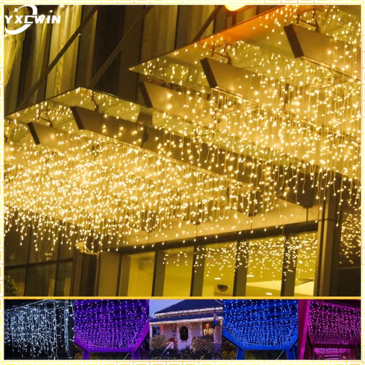 96LED/226LED Curtain Fairy Light 5 Meters LED Icicle Curtain String ...