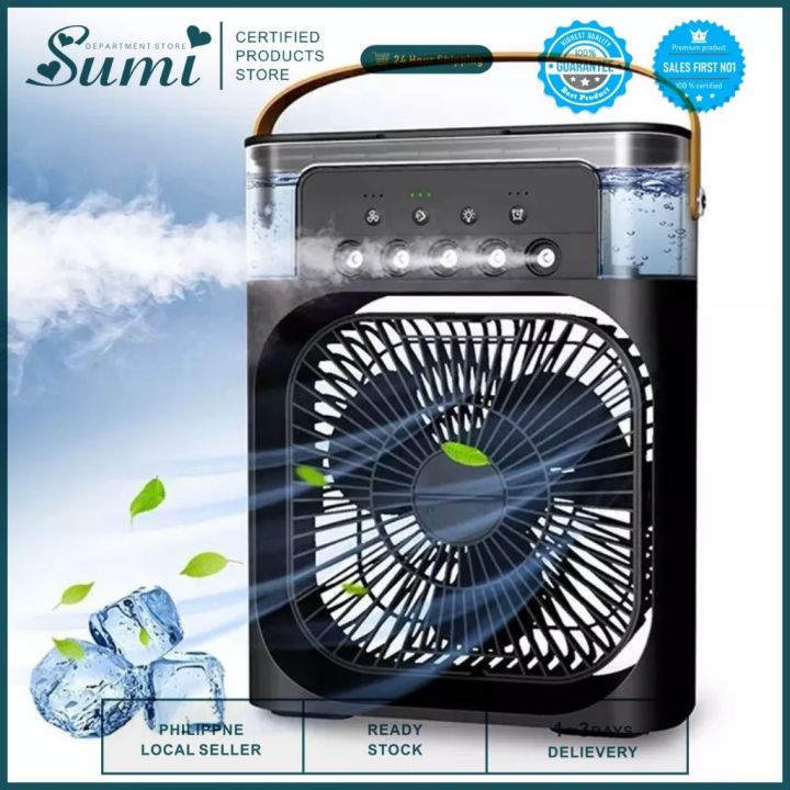 SUMI SHOP 3 in 1 USB Mini Portable Fan Air Cooling fan Humidifier Mist ...