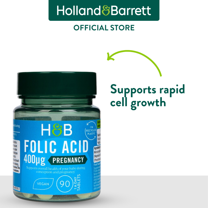 Holland & Barrett Folic Acid 400ug 90 Tablets | Lazada Singapore