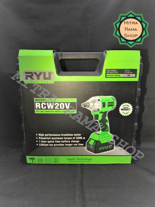 Mesin Pembuka Baut Baterai Cordless Impact Wrench RCW20V RYU | Lazada ...