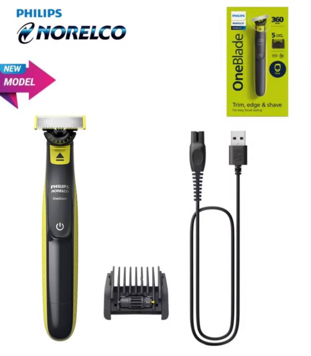 Philips Norelco OneBlade 360 Face Hybrid Electric Trimmer and Shaver ...