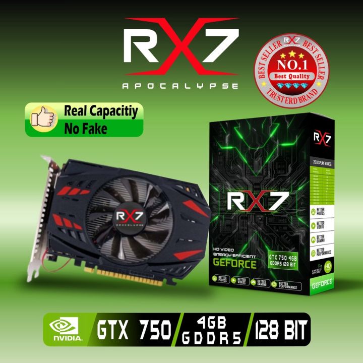 VGA RX7 GTX750 4GB GDDR5 128 BIT REAL CAPACITY RESMI | Lazada Indonesia