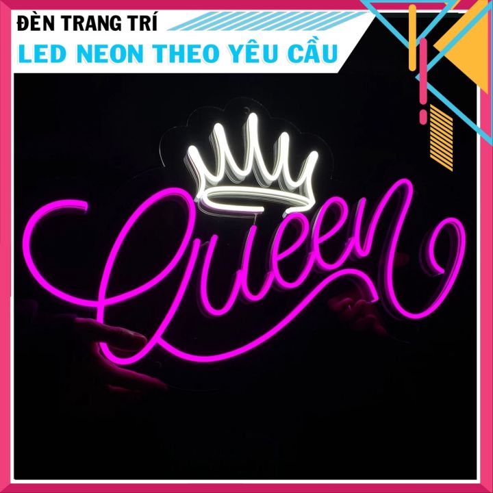 Đèn Led Queen trang trí phòng - Mẫu đèn Led Neon Nữ Hoàng + Vương Miện ...