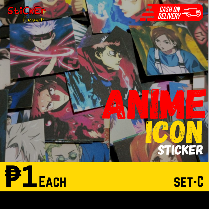 StickerFever Anime character Icon Stickers art 2x2 Size Piso Sticker ...