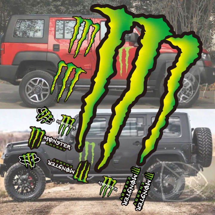 Monster Energy Car Sticker Waterproof Riding Motorcycle Exterior ...