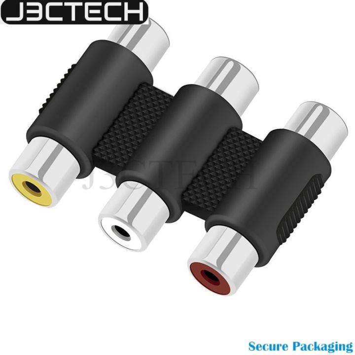 3RCA Female to 3 RCA Female Composite Audio Video AV Cable Plug 3X RCA ...