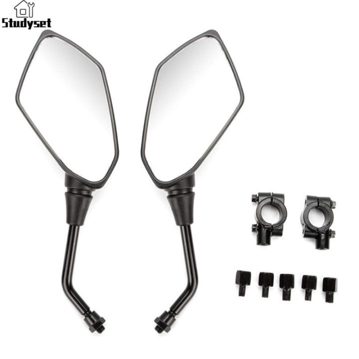 Studyset IN stock Universal Motorcycle Mirrors With M8 M10 Bolt Convex ...