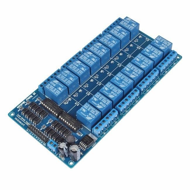 Module 16 Relay Kích Mức Thâp với Opto cách ly (5VDC) (màu xanh ...