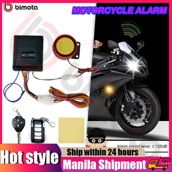 【24 hours delivery】Universal Motorcycle Alarm System Anti-theft Remote ...