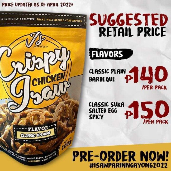 J's Crispy Chicken Isaw 100g (Original) * | Lazada PH