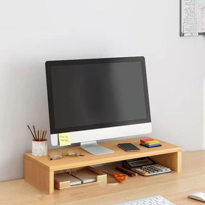 CHICKETTI ป้องกันสายตา ขาตั้งคอมพิวเตอร์ตั้งโต๊ะไม้ ประกอบง่าย ฐานที่ ...