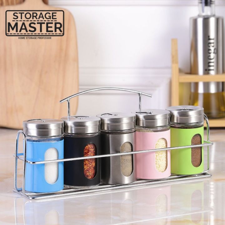 Glass seasoning bottle with stainless steel layer, salt bottle ...