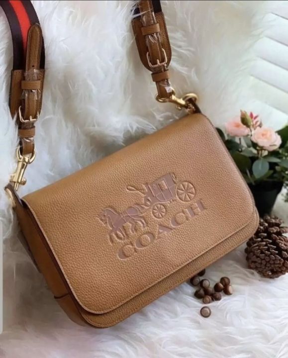 Coach F72703 Jes Messenger Pebble Leather Saddle Crossbody Bag | Lazada PH