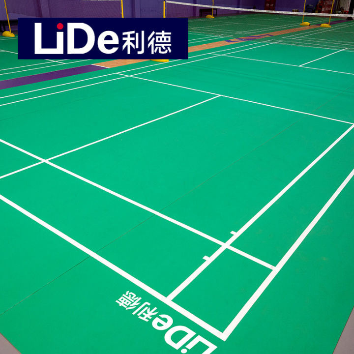 Lide badminton court rubber mat indoor non-slip pvc sports floor tennis ...