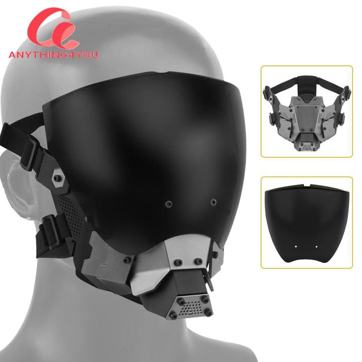 【New Arrival】Cyberpunk Cosplay Mask Removable Airsoft Paintball CS ...