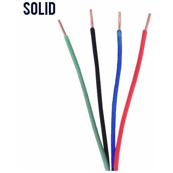 Solid Wire 22 AWG 1 Meter Electrical Copper Cable LED Audio DIY ...