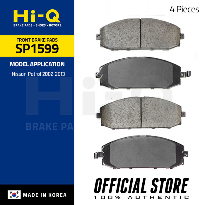 Hi-Q Front Brake Pads for Nissan Patrol 2002-2013, 4 Pieces SP1599 ...