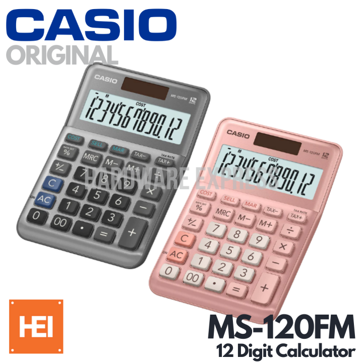 Casio Calculator 12 Digit Calculator MS-120FM 100% Original Authentic ...