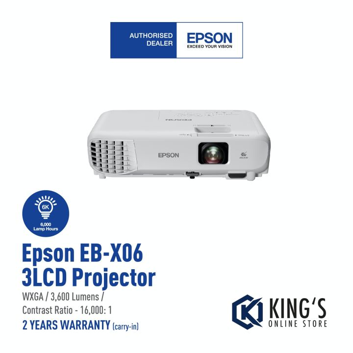 EPSON EB-X06 XGA 3600 LUMEN XGA 3LCD PROJECTOR X06,EB-X05,X05 | Lazada