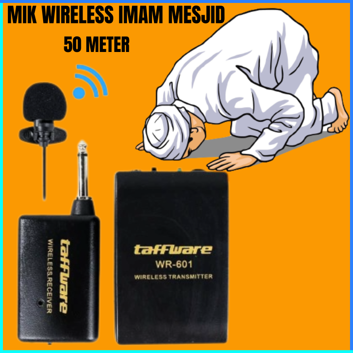 COD Taffware Wireless FM Transmitter Receiver Pro Microphone / mik ...