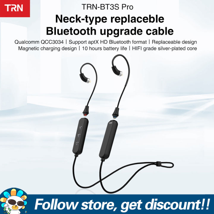 TRN BT3S Pro Bluetooth 5.1 Upgrade Cable AptX HD AptX AAC SBC Encoding Bluetooth Module Wireless ...