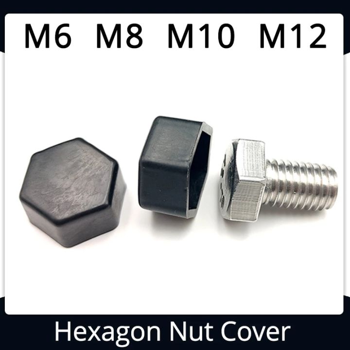 M4 M5 M6 M8 M10 M12 Black Plastic PE Hex Nut Cap for Screw Bolt Dome ...