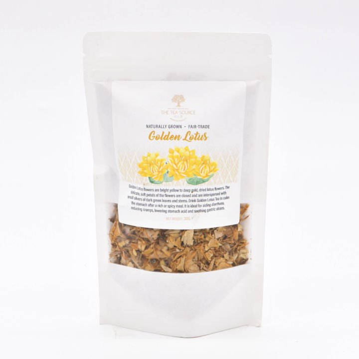 Golden Lotus Tea | Herbal Flower | Caffeine Free | in Zip Pouch | Tea ...