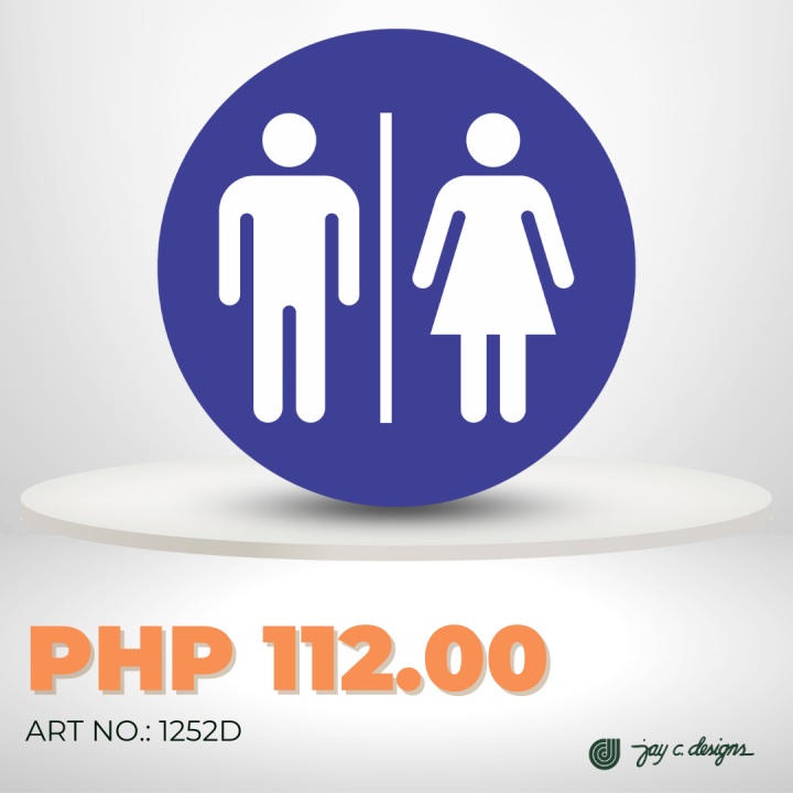 Acrylic Filipino Signage - Palikuran Circle Sign Lalake/Babae Jay C ...