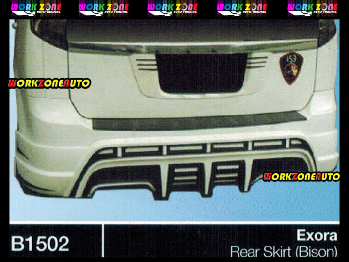B1502 Proton Exora Fiber Rear Skirt (Bison) Body kit Bodykit | Lazada