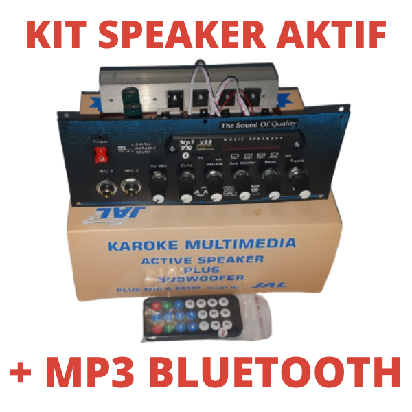 KIT POWER SPEAKER AKTIF STEREO + MP3 BLUETOOTH PLUS MIC ECHO SUBWOOFER AKTIP ACTIVE AKTIVE ...