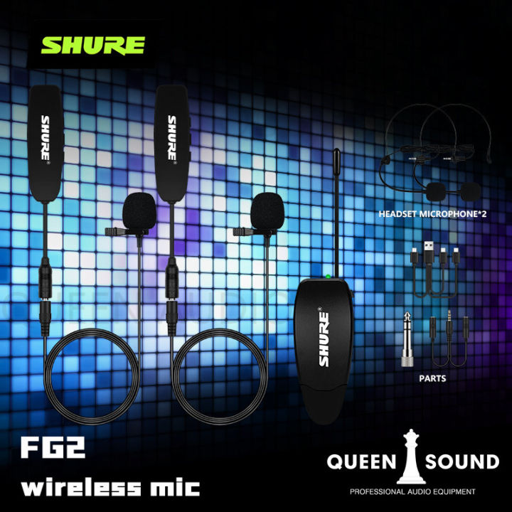 Genuine SHURE FG-1 FG-2 wireless microphone original Have lapel mic and ...
