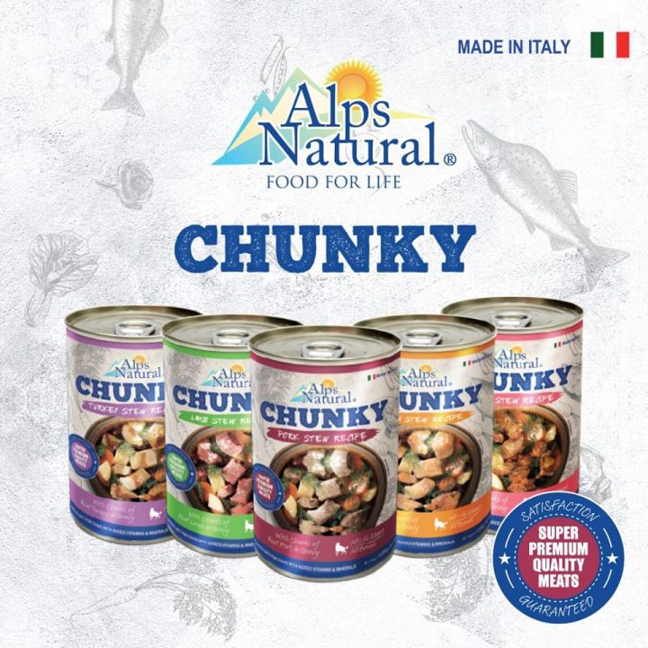 Alps Natural Chunky Dog Canned Food 415g | Lazada