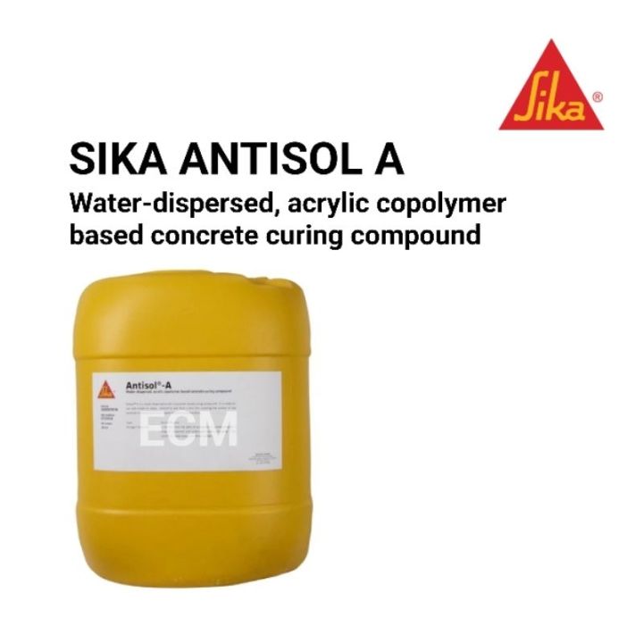 SIKA ANTISOL A (20L) Water-dispersed, Acrylic Copolymer based Concrete Curing Compound | Lazada