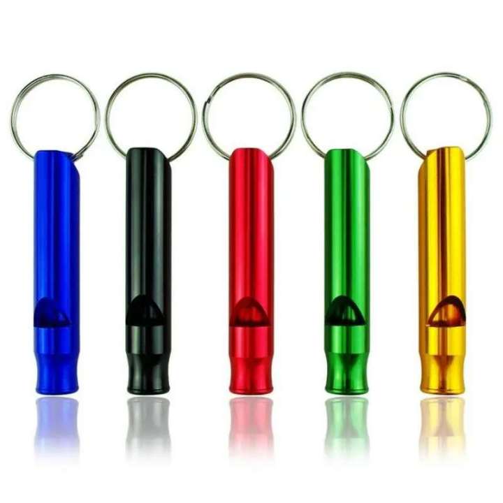 LYX Small & Large Aluminum Metal Whistle Tube Keychain Emergency ...
