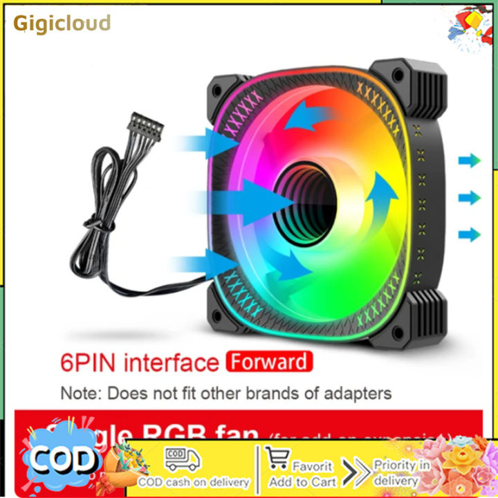 COOLMOON TY1 CPU Case Fan 120mm ARGB Case Cooler Fan 6PIN 5V ARGB Fans ...