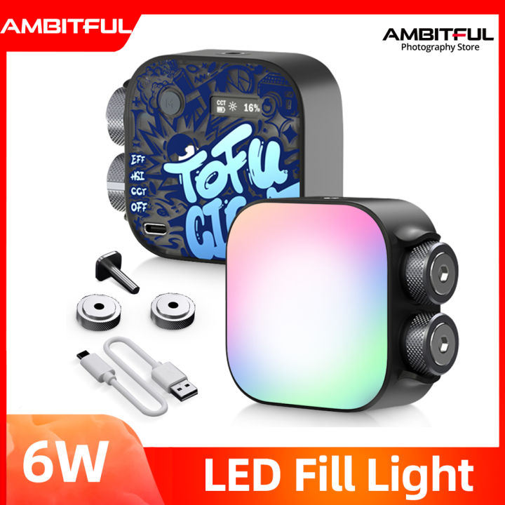 SIDANDE TOFU 6W 2500-9900k RGB LED camera lights 21 kinds of light ...