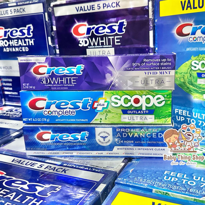 พร้อมส่ง ยาสีฟันอเมริกา CREST COMPLETE SCOPE OUTLAST ULTRA, Prohealth ...