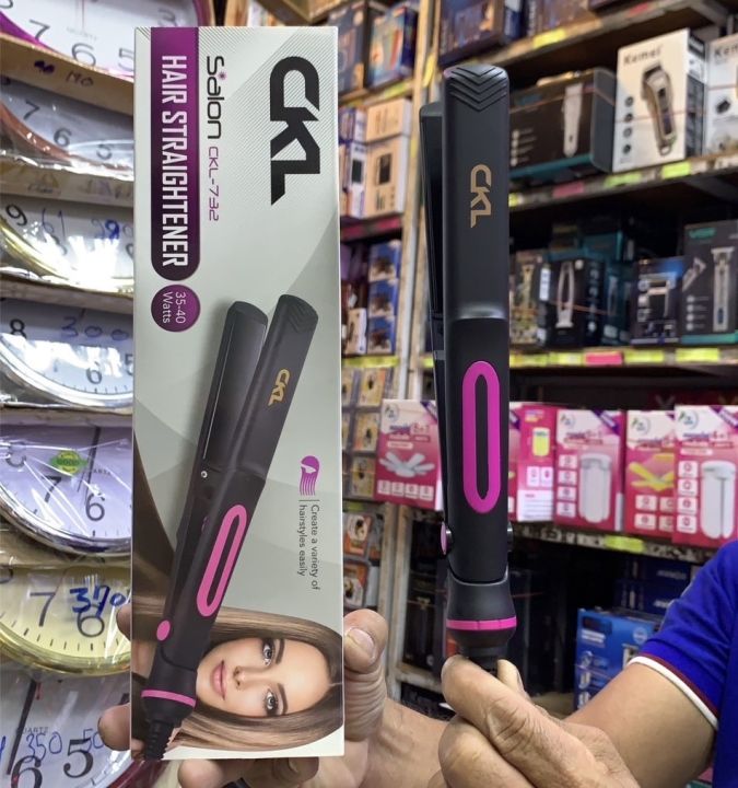 เครื่องหนีบผม ที่หนีบช่าง CKL 732 ที่รีดผม ทำวอลลุ่ม งุ้มปลาย หนีบตรง หนีบเงา ปรับความร้อน 4 ...