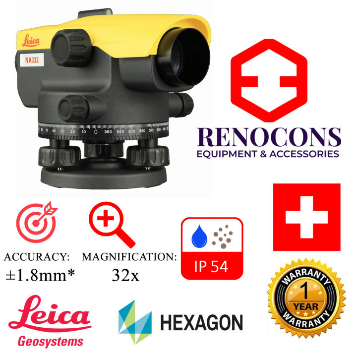 LEICA NA332 DUMPY LEVEL AUTO LEVEL AUTOMATIC LEVEL OPTICAL LEVEL WATER ...