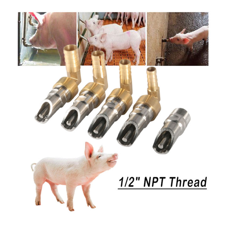 Piglet Automatic drinker kit 1/2" NPT Thread Stainless steel Pig nipple ...
