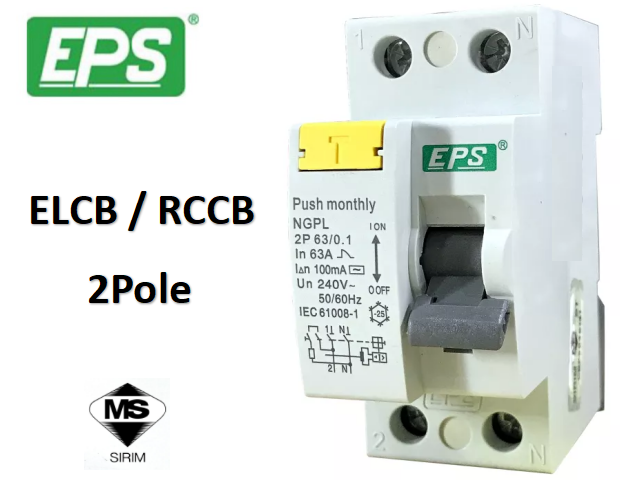 EPS ELCB RCCB 2pole 16A 20A 40A 63A 100A | Lazada EPS ELCB RCCB 2pole 16A 20A 40A 63A 100A | Lazada